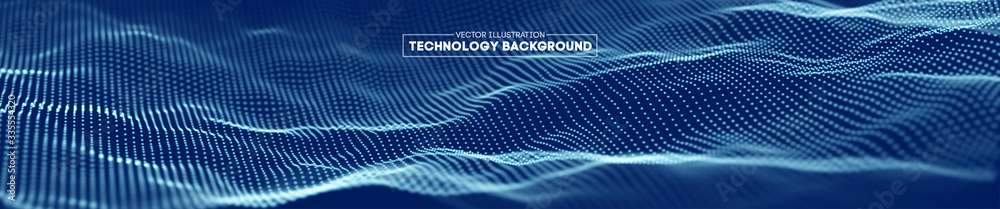 Abstract technology background. Cyber technology wire network ...