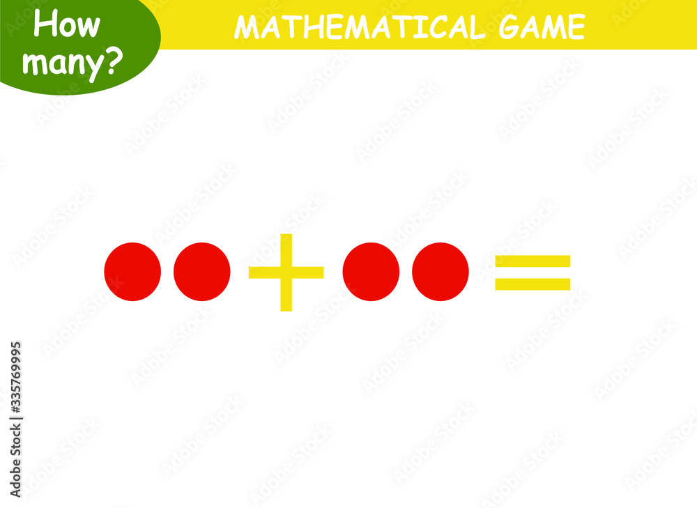examples of addition with geometric shapes. educational page with ...