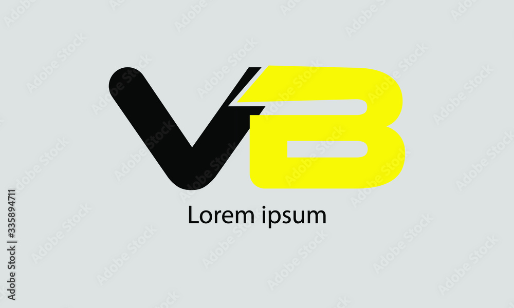VB logo vector logo design Stock Vector | Adobe Stock