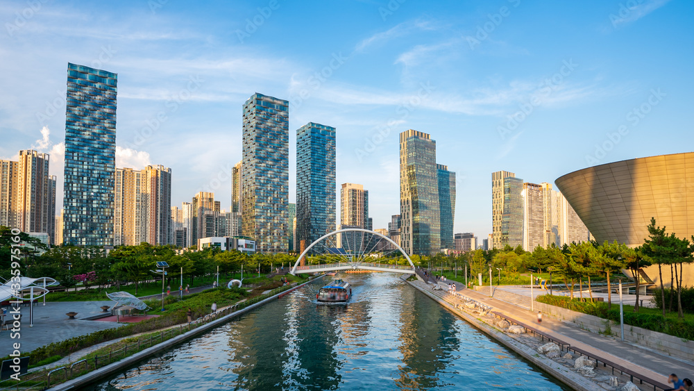 Songdo Central Park. Incheon City,South Korea Stock Photo | Adobe Stock