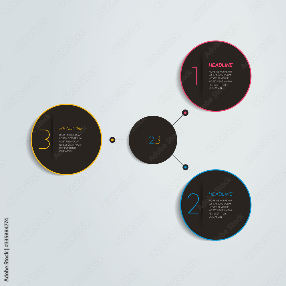 3 steps diagram, scheme, flowchart. Infographic element. 素材庫向量圖 | Adobe ...