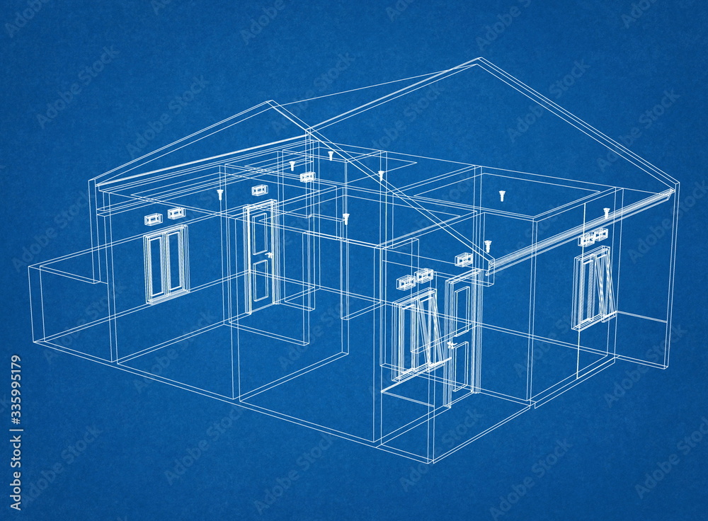 House Design - blueprint Stock Photo | Adobe Stock