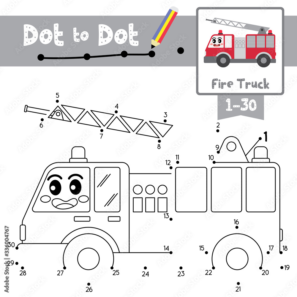 Image vectorielle Stock Dot to dot educational game and Coloring book ...