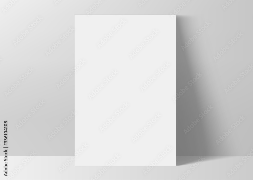 Vertical rectangle A4 paper format mock up. Vector illustration. Stock ...