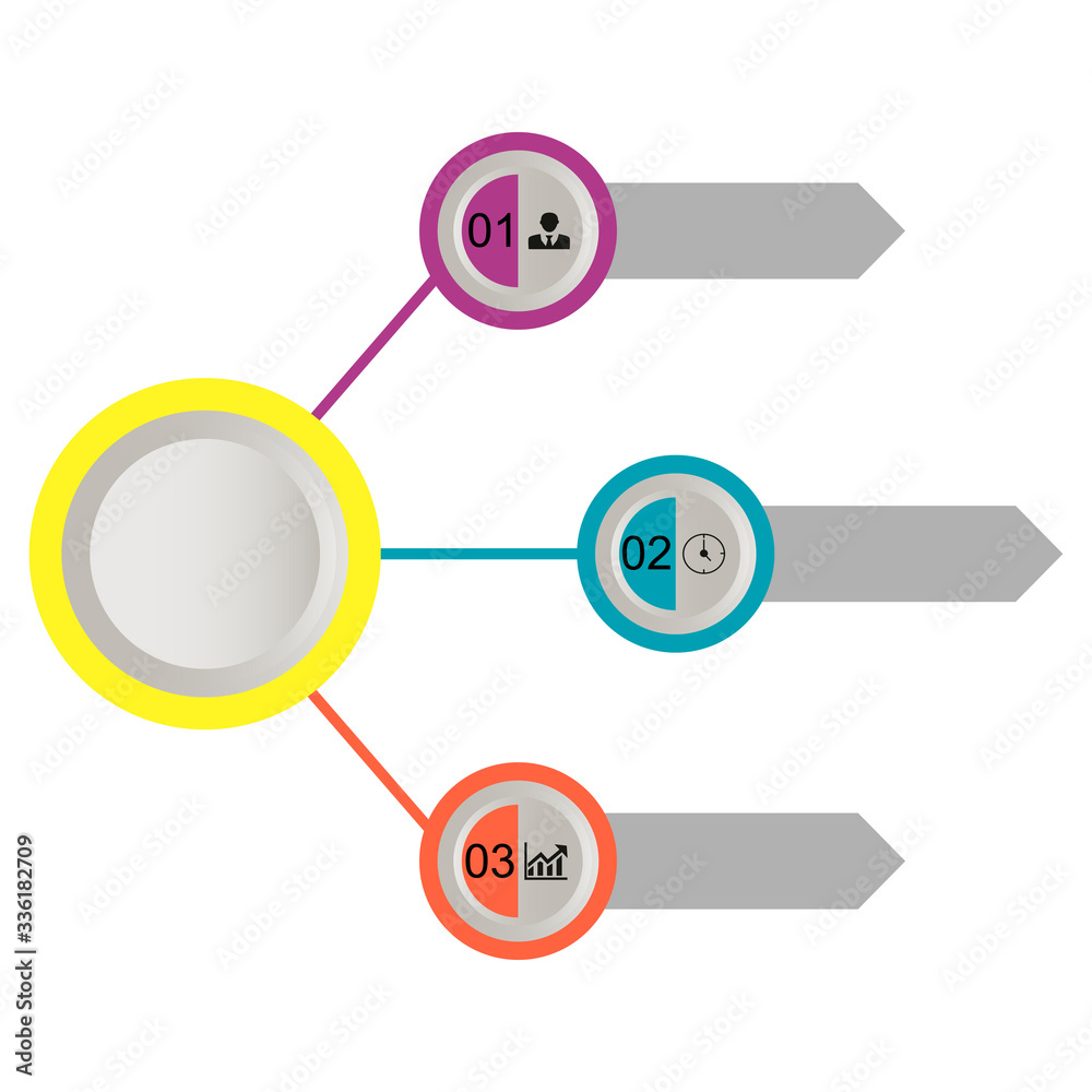 Business data visualization, infographics. Scheme of the process of ...