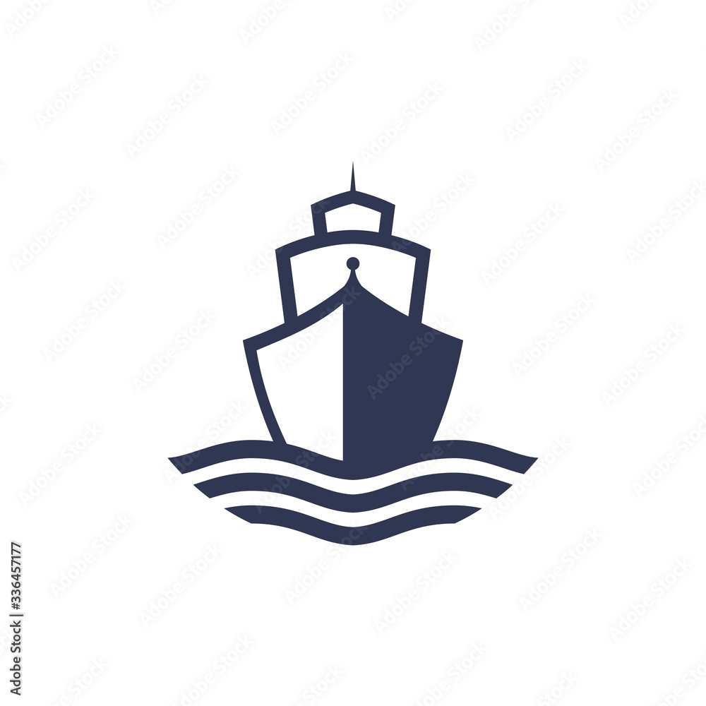 Ship Logo icon symbol ,vector illustration Stock Vector | Adobe Stock
