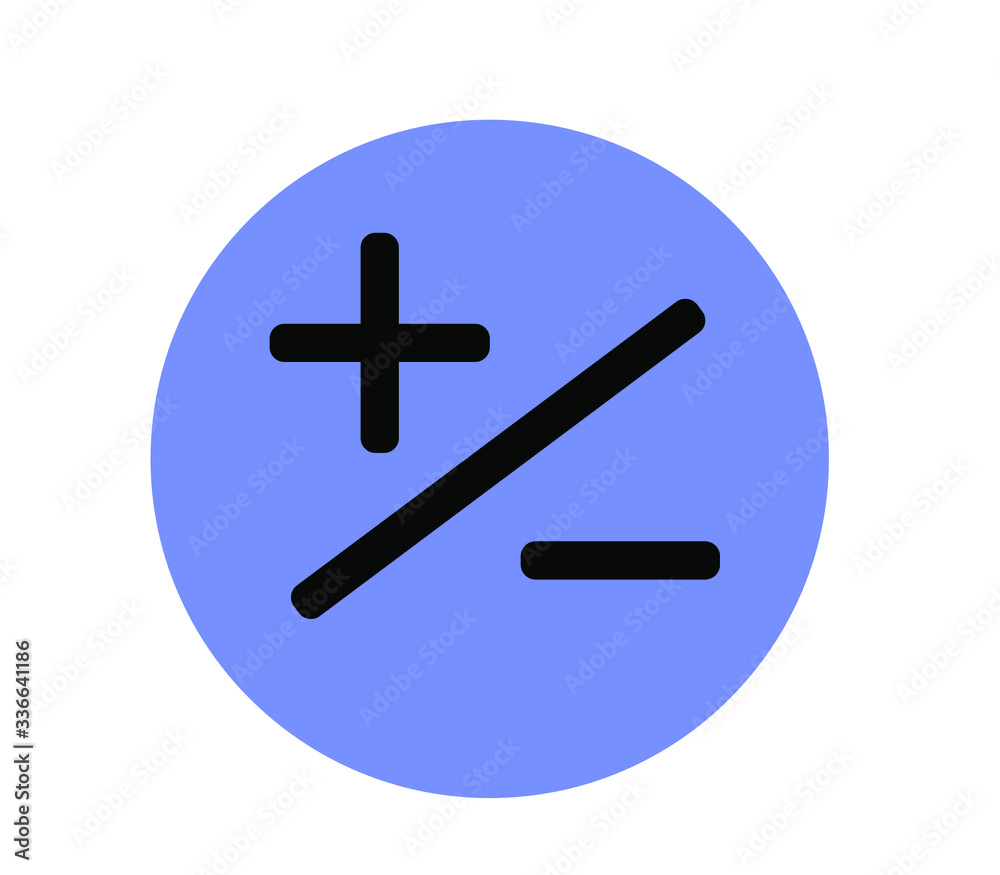 plus-minus vector sign, math concept symbol Stock Vector | Adobe Stock