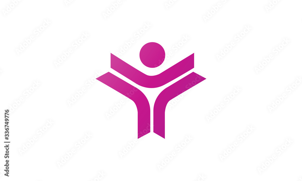 Human Logo Artwork Stock Vector | Adobe Stock