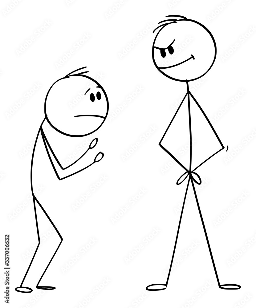 Vector cartoon stick figure drawing conceptual illustration of stressed ...