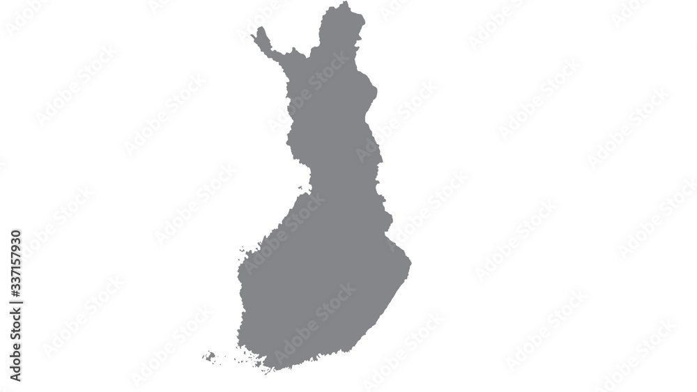 Finland map with gray tone on white background,illustration,textured ...