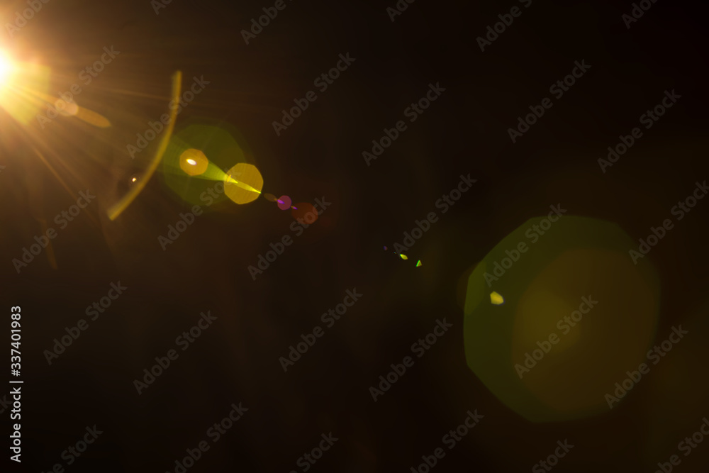 Light leak camera lens flare from spotlight off the screen Stock Photo ...