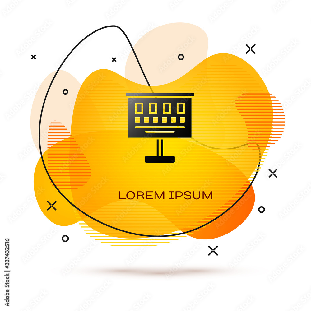 Black Eye test chart icon isolated on white background. Poster for ...