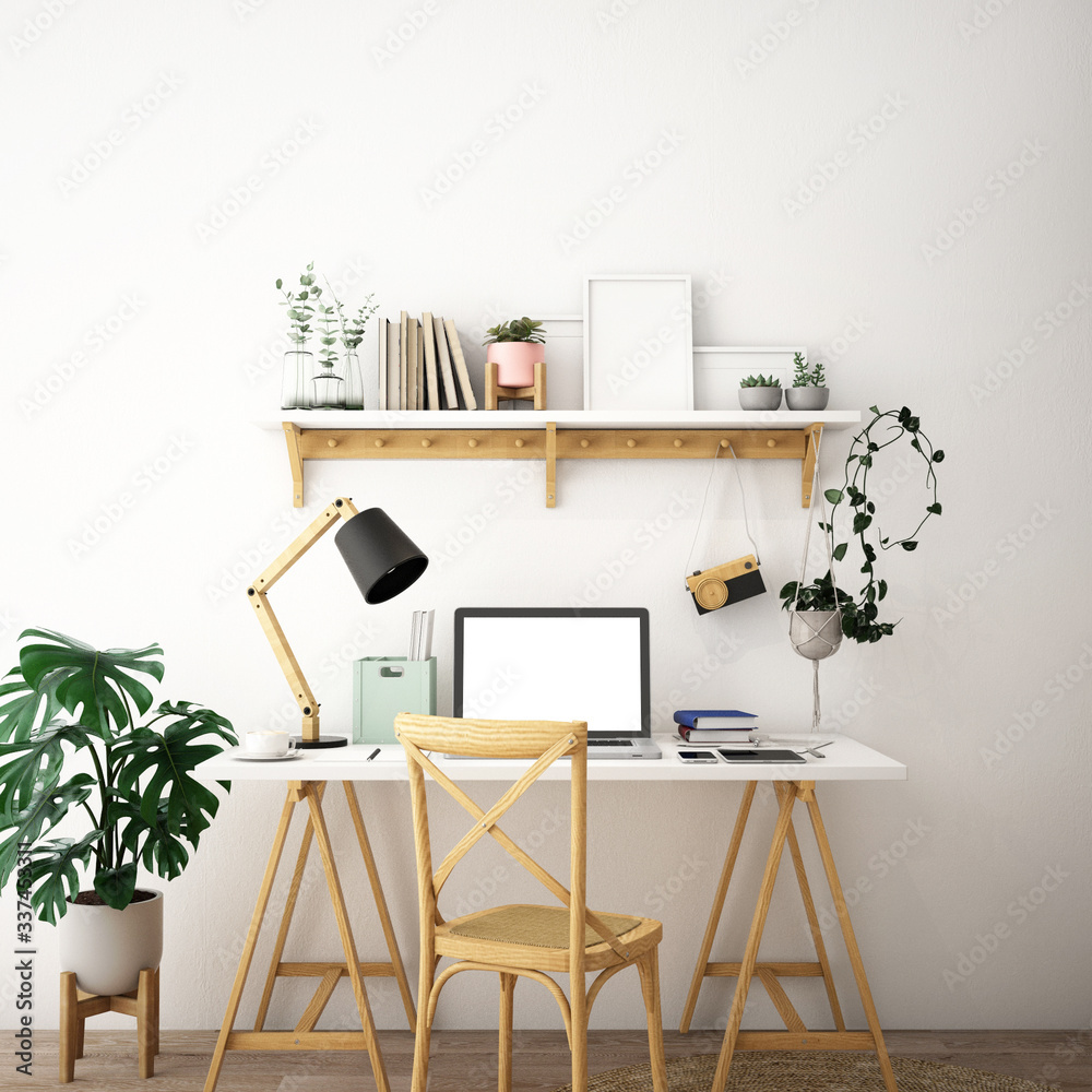 destop computer screen on white desk,working space,working background ...