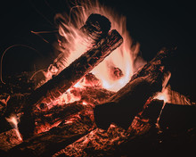 Roaring Wood Camp Fire Free Stock Photo - Public Domain Pictures