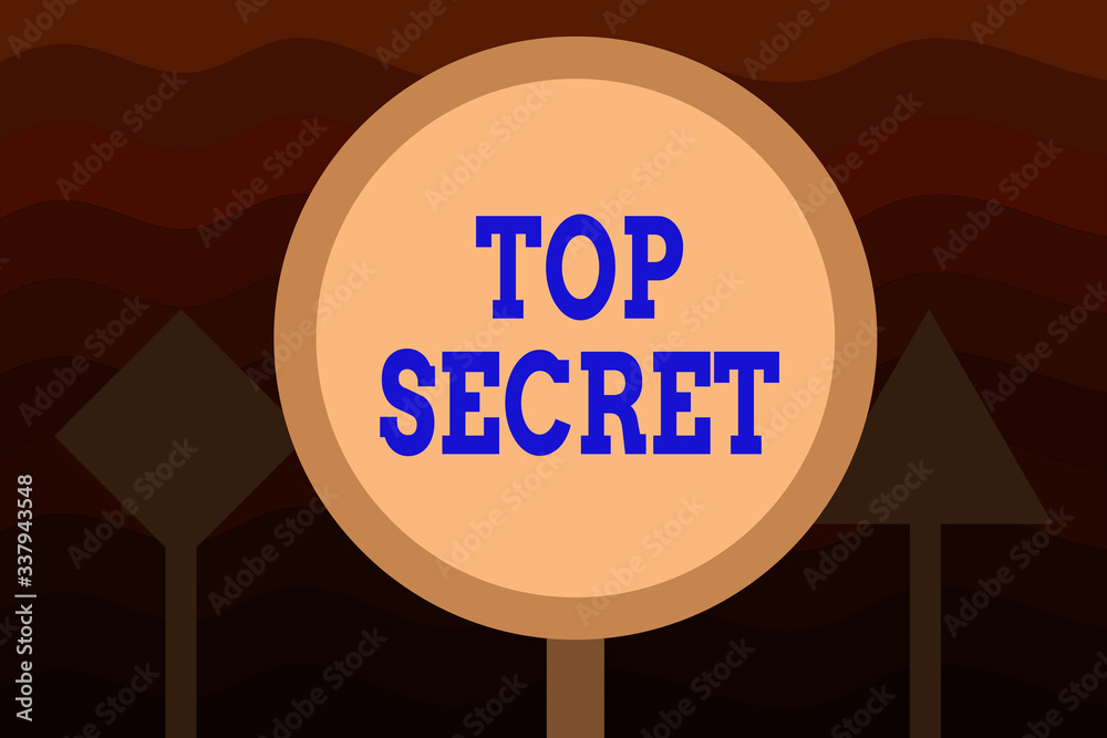 Handwriting text Top Secret. Conceptual photo protected by a high ...