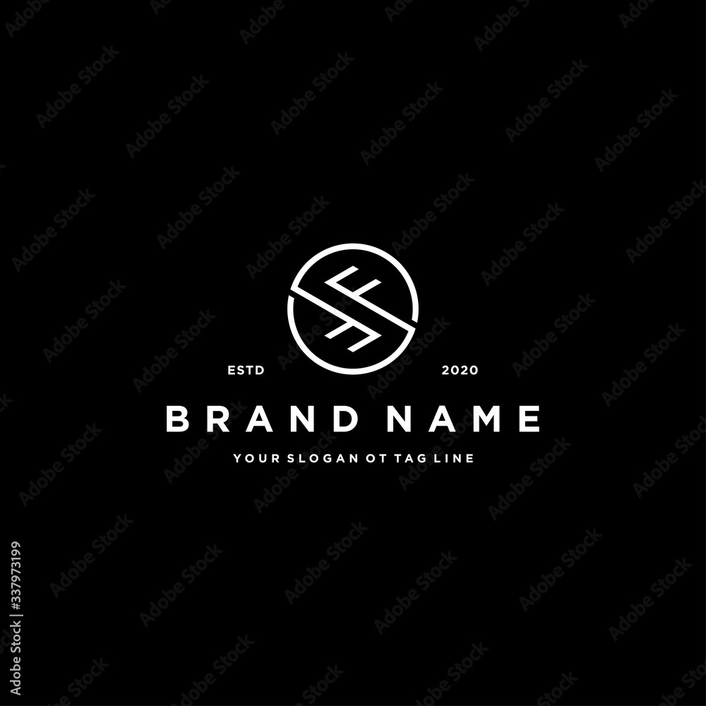 letter FS logo design vector Stock Vector | Adobe Stock
