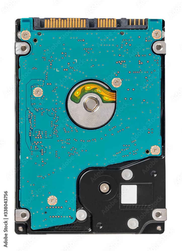 Hard drive (HDD) isolated on white background. Laptop internal hard ...