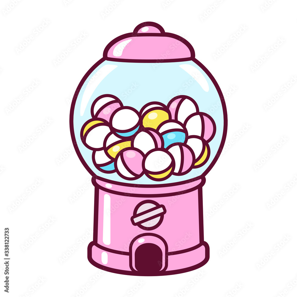 Cartoon gumball machine Stock Vector | Adobe Stock