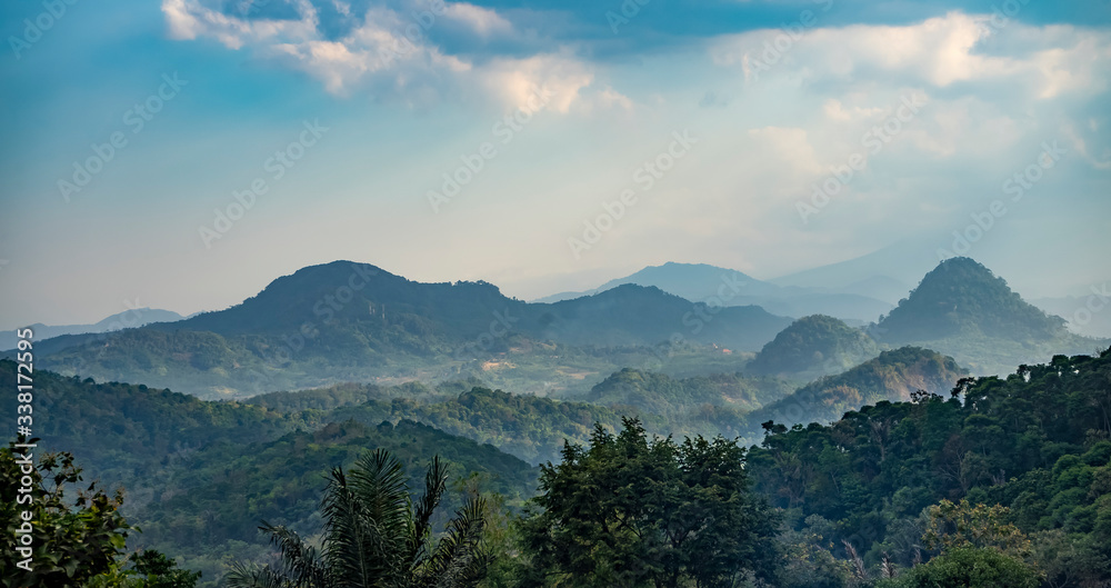 Beautiful hills covered in haze because of forest fires spotted in ...