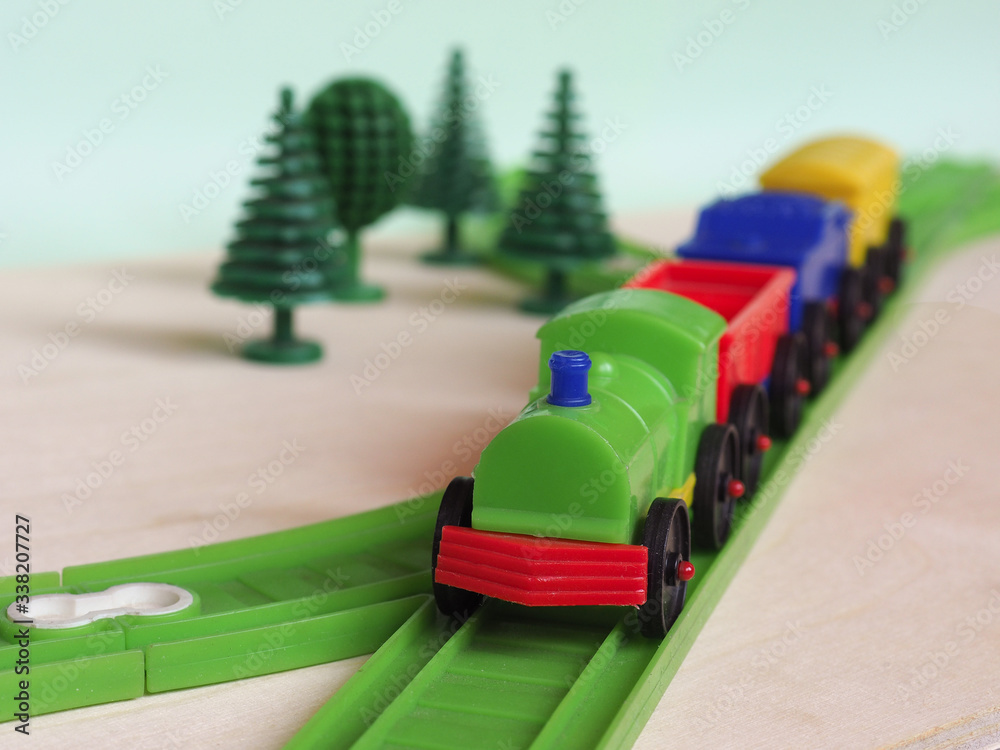toy train and railway Stock Photo | Adobe Stock