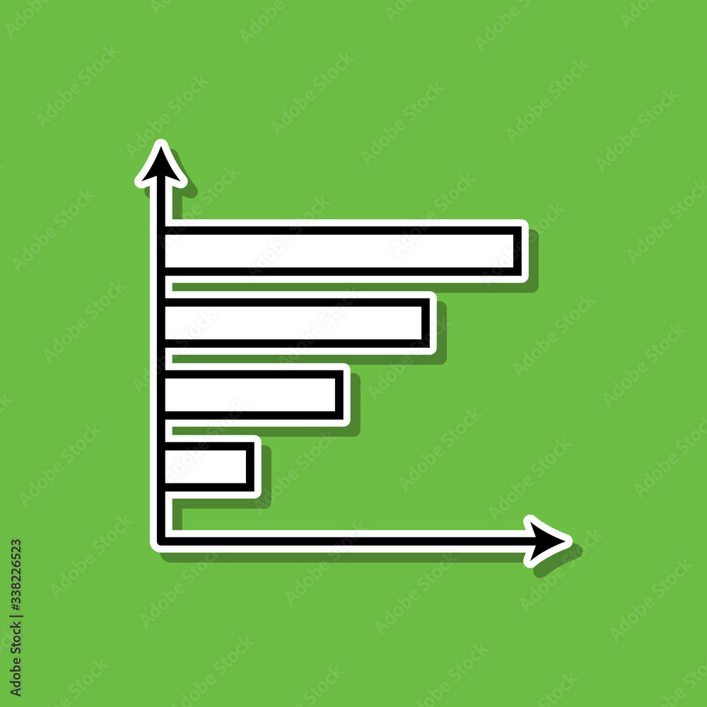 Bar Chart Line Sticker Icon Simple Thin Line Outline Vector Of Chart And Diagram Icons For Ui