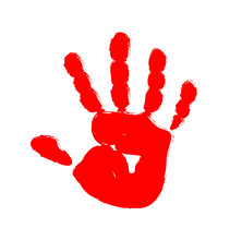Red Hand Print Free Stock Photo - Public Domain Pictures