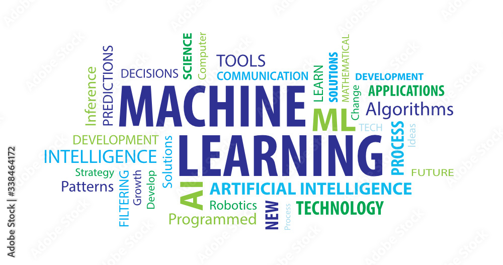 Machine Learning Word Cloud Stock Vector | Adobe Stock