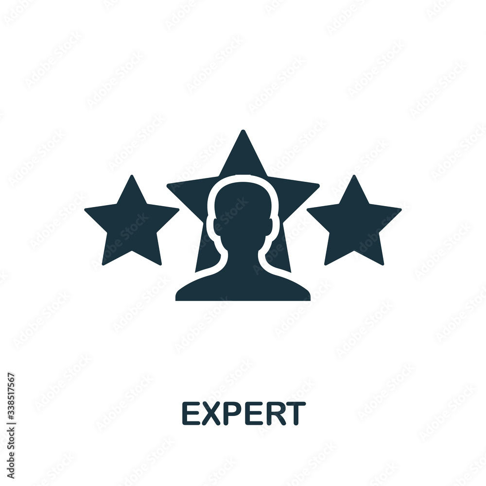 Expert icon. Simple element from consulting collection. Filled Expert ...