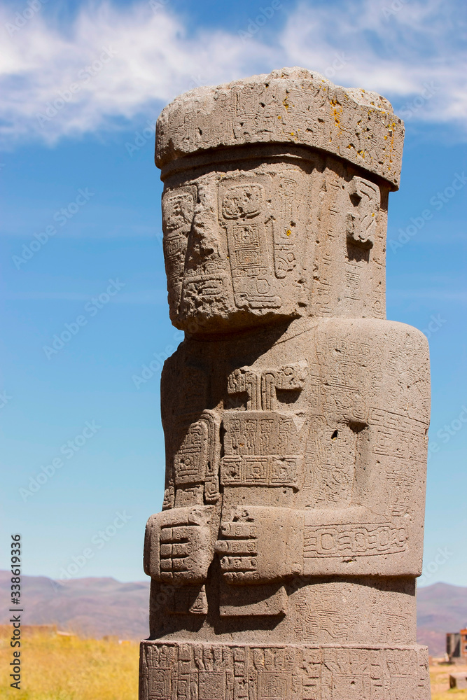 Ponce Monolith a 3.5 metre stone statue stands in the precinct of ...
