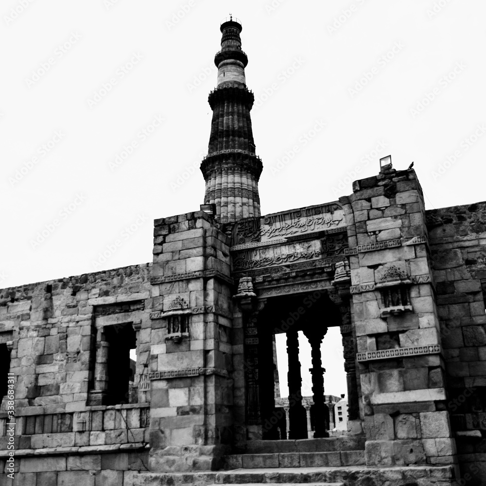 Stock-Foto „Qutub Minar New Delhi, India, The tallest minaret in India ...