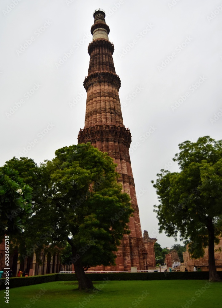 Foto de Stock Qutub Minar New Delhi, India, The tallest minaret in ...