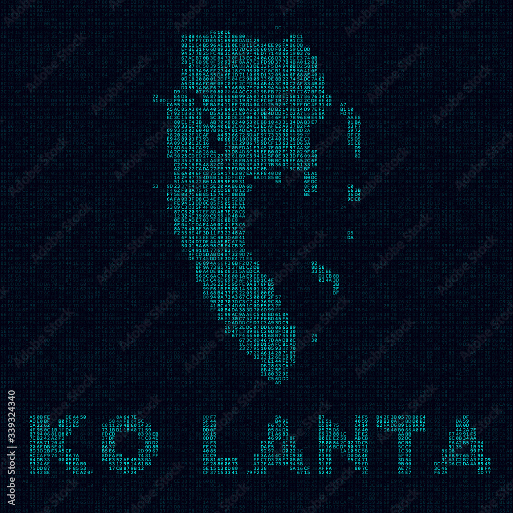 Ko Lanta tech map. Island symbol in digital style. Cyber map of Ko ...