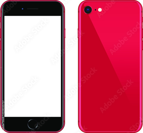 Anapa, Russian Federation - April, 15, 2020: New Red Iphone SE, Front ...