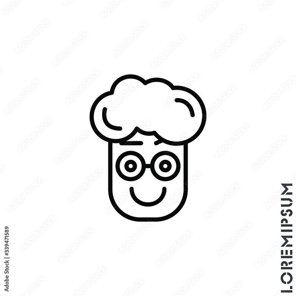 Big Smile contented smile with raised eyebrow Emoticon boy, man Icon ...