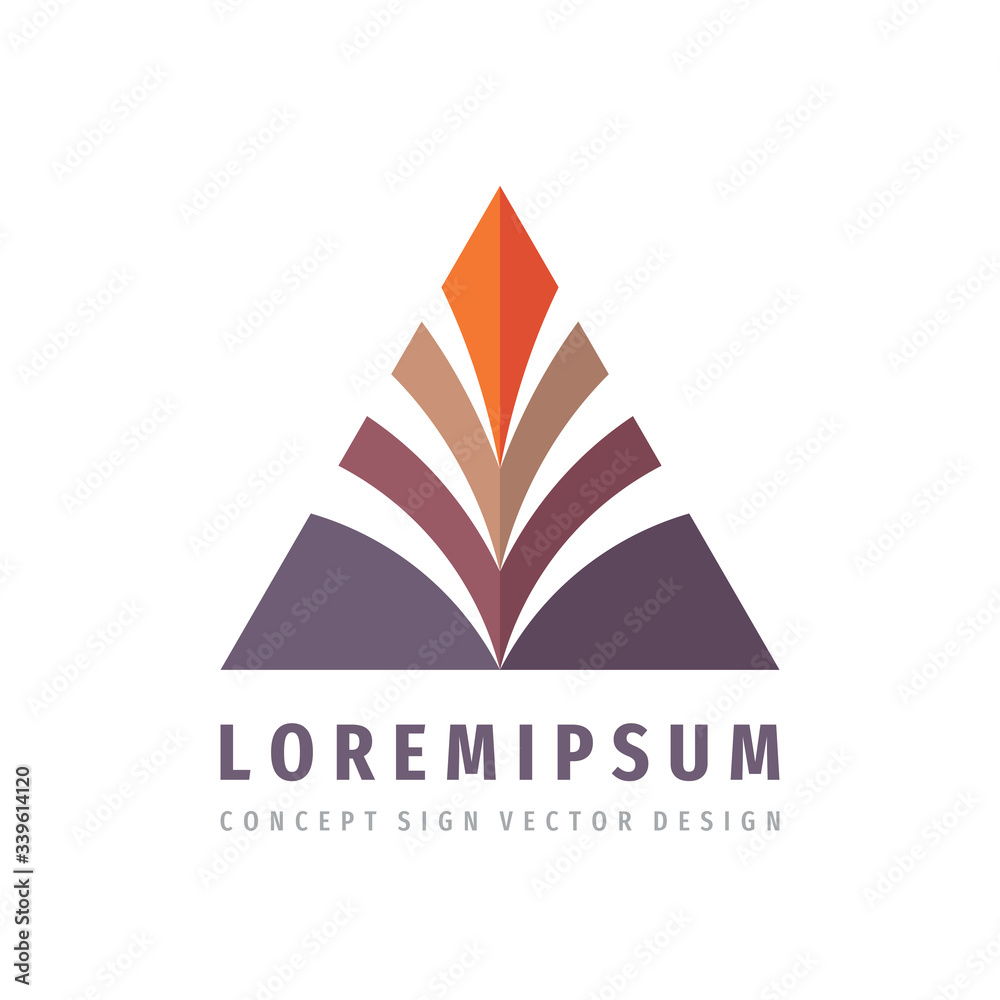 Triangle shape logo design. Development progress business vector logo ...