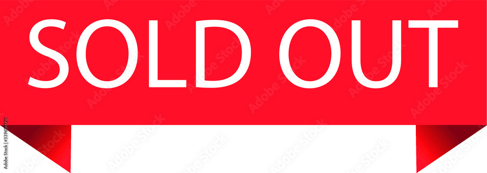 Cartel de sold out en rojo Stock Vector | Adobe Stock