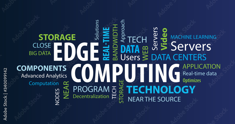 Edge Computing Word Cloud Stock Photo | Adobe Stock