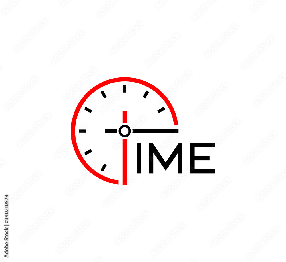 Creative time logo, concept of letter T with a watch dial. Stock Vector ...