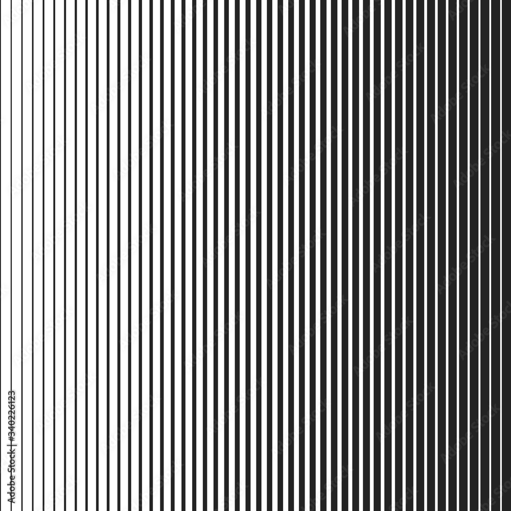 Line halftone pattern with gradient effect. Horizontal lines in black ...