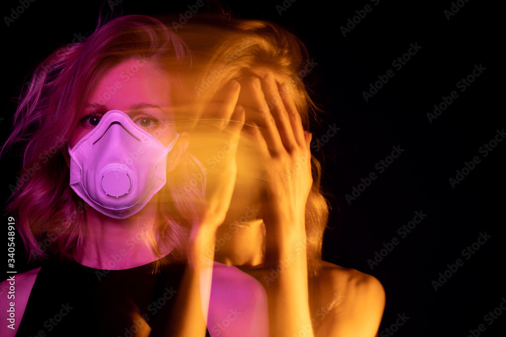 Don't want to see. Crying. Upset. Covering face with hands. air ...