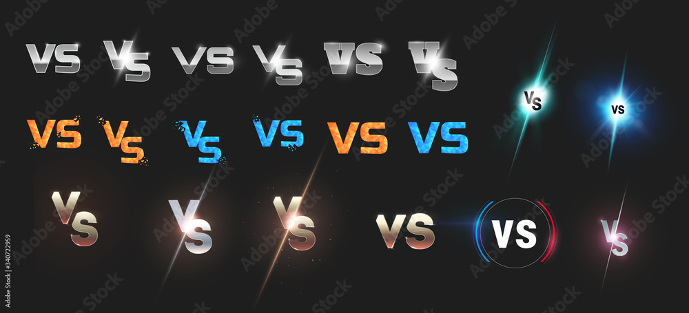 Biggest Set of versus logo vs letters for sports and fight competition ...