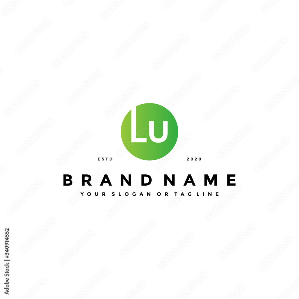 letter LU logo design vector Stock Vector | Adobe Stock