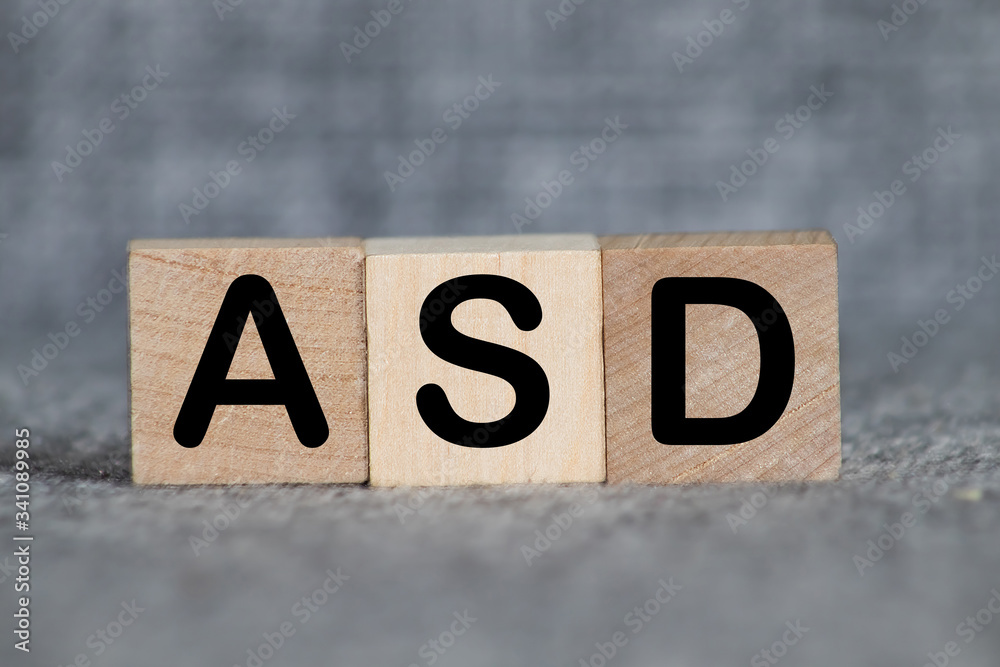 Autism Spectrum Disorder ASD horizontal blocks Stock Photo | Adobe Stock