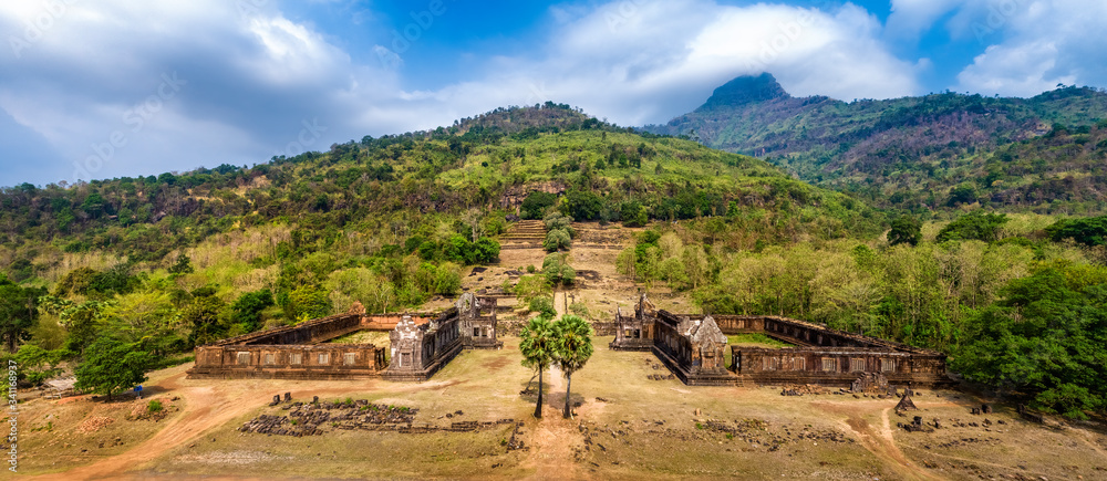 Wat Phou is a relic of a Khmer temple complex in southern Laos. Wat ...