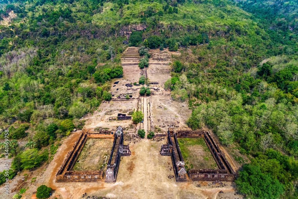 Wat Phou is a relic of a Khmer temple complex in southern Laos. Wat ...