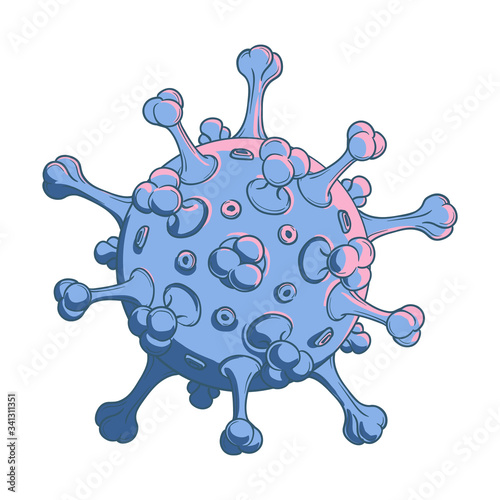 SARS-CoV-2 virion schematic representation. COVID-19 infectious agent ... SARS-CoV-2 virion schematic representation. COVID-19 infectious agent ...