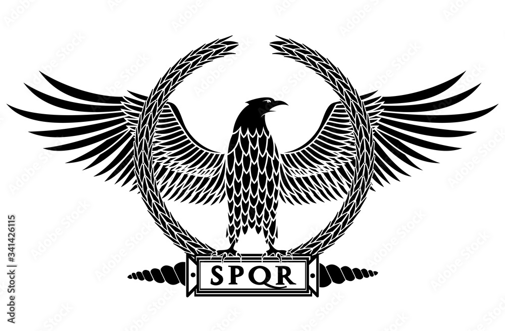 Roman eagle logo vector illustration Stock Vector | Adobe Stock