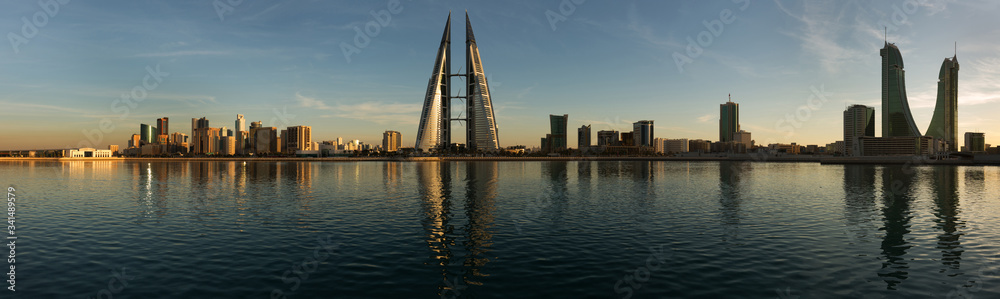 Bahrain skyline with iconic buildings Stock Photo | Adobe Stock