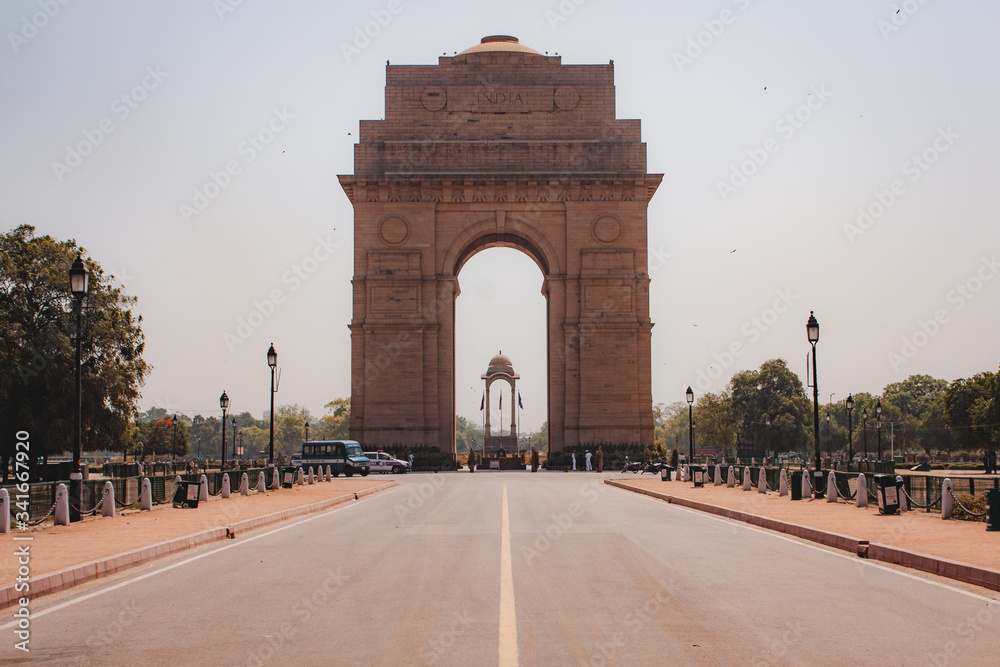 Empty area due to quarantine in front of India Gate in Delhi Stock ...