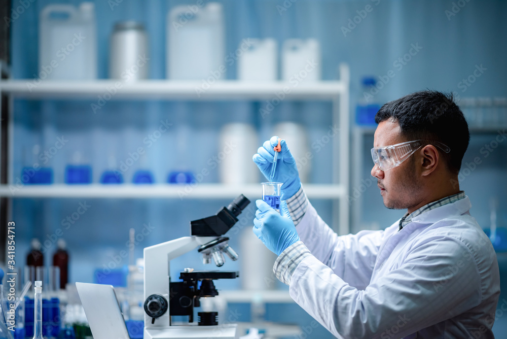 Health care researchers working in medicals science technology research ...